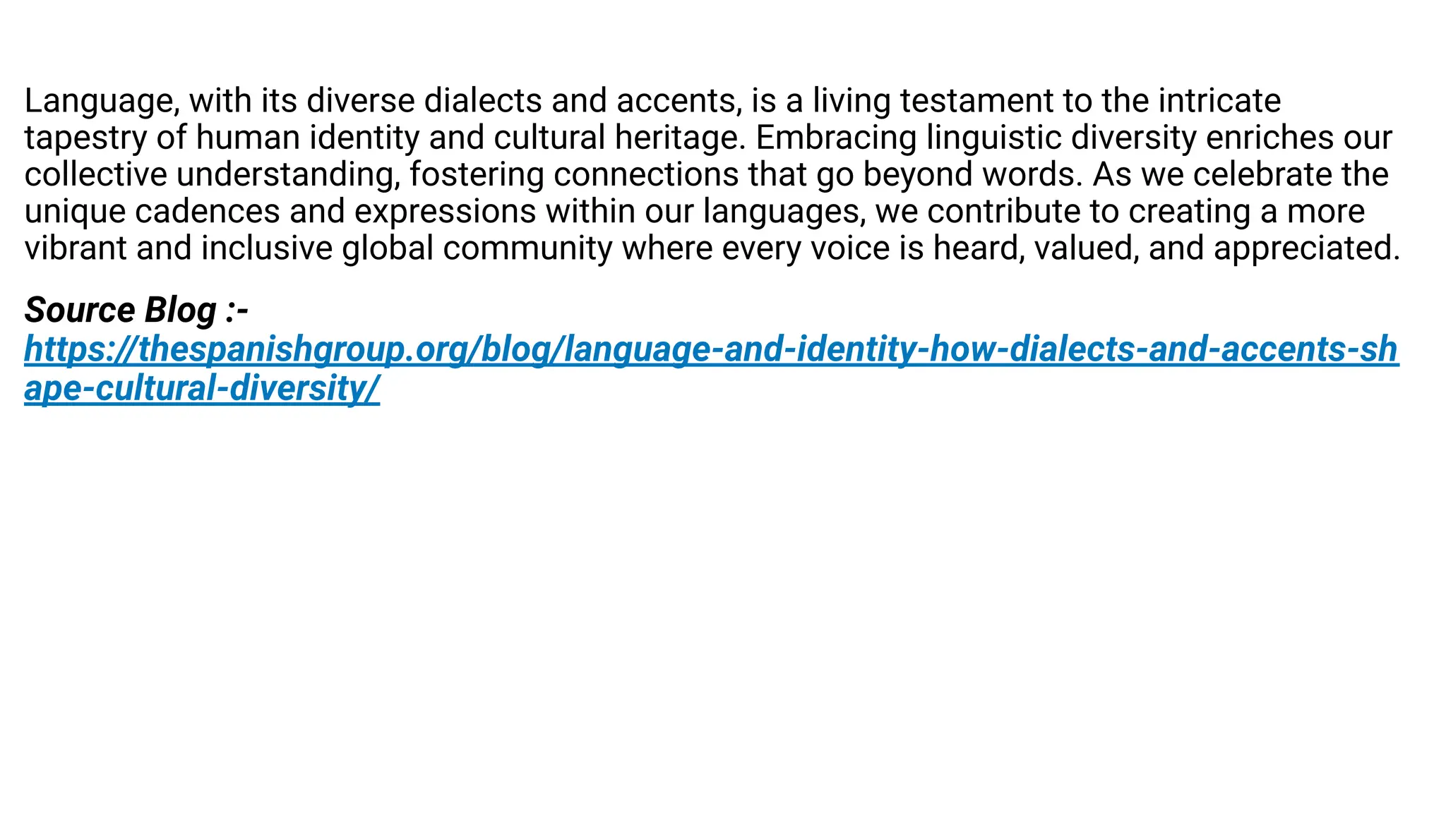 Language and Identity: How Dialects and Accents Shape Cultural Diversity - PowerPoint PPT ...
