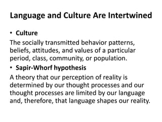 Language and its meaning | PPT