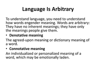 Language and its meaning | PPT
