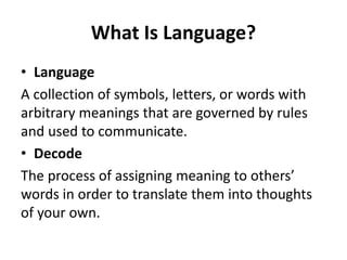 Language and its meaning | PPT