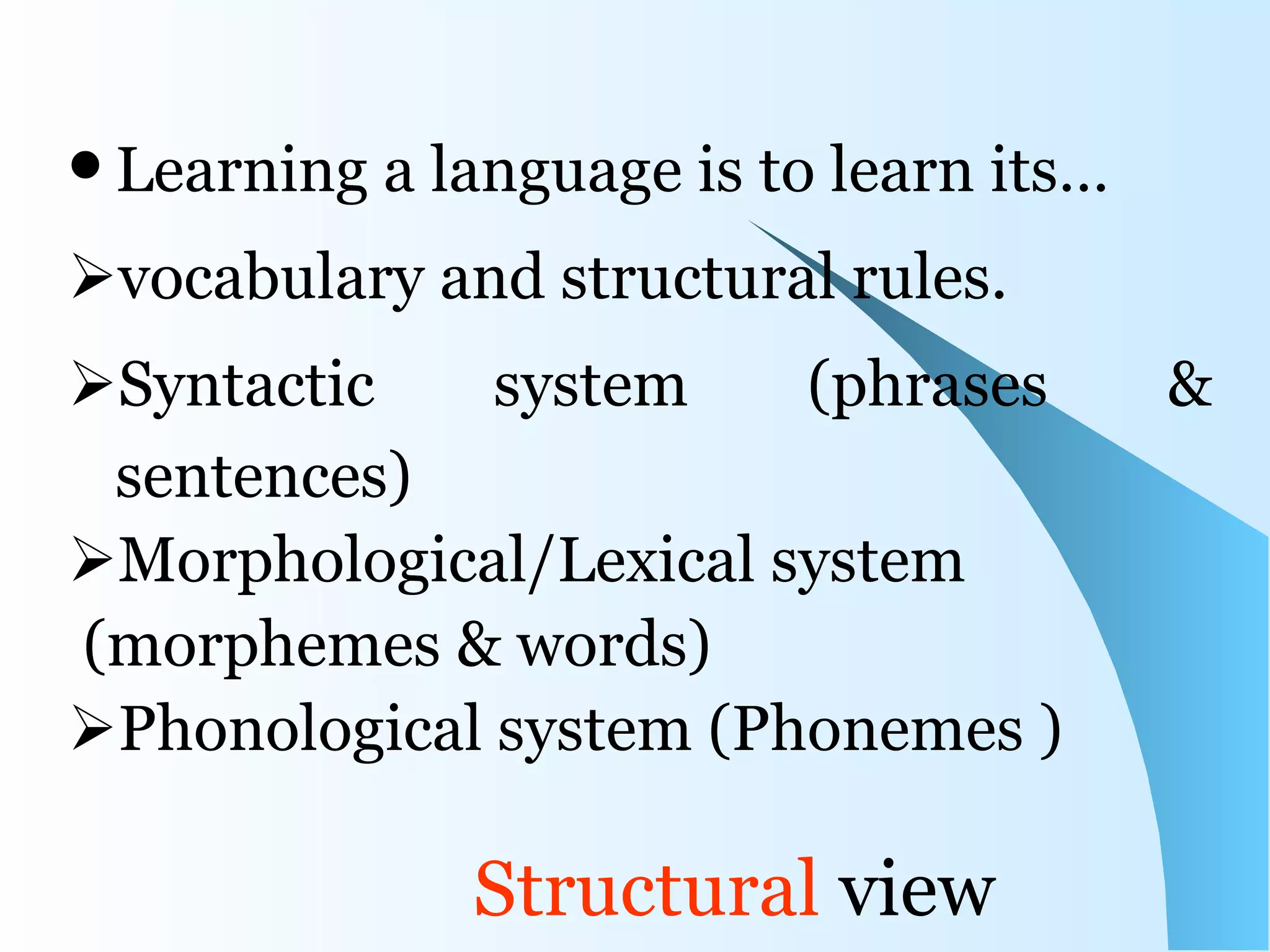 Language and language learning | PPT