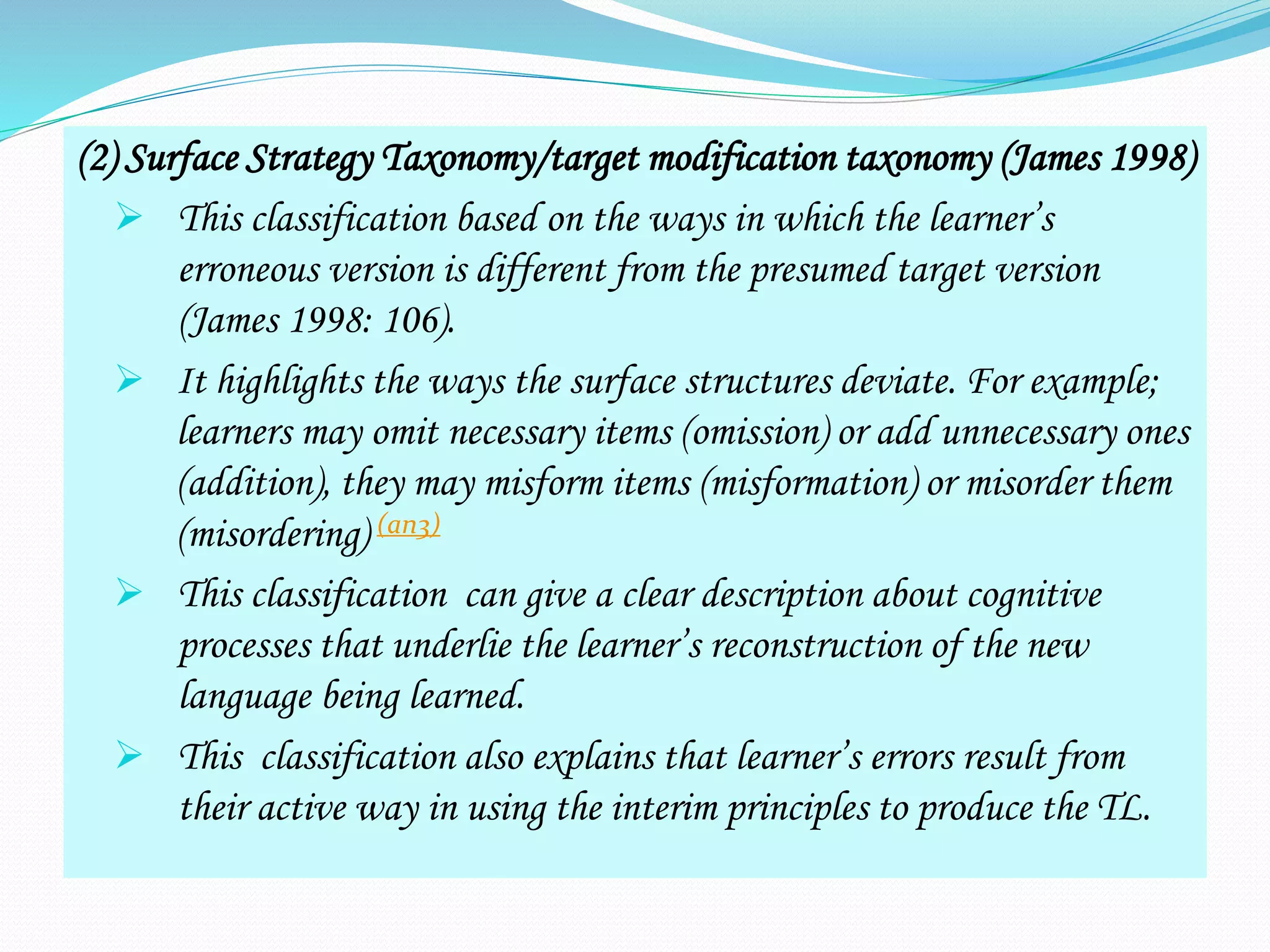 Language and linguistics error analysis | PPTX