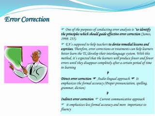Language and linguistics error analysis | PPTX