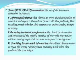 Language and linguistics error analysis | PPTX