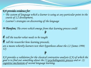 Language and linguistics error analysis | PPTX