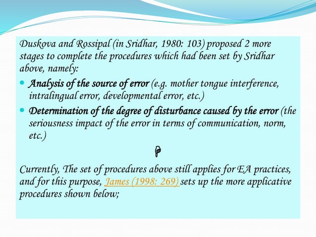Language and linguistics error analysis | PPTX