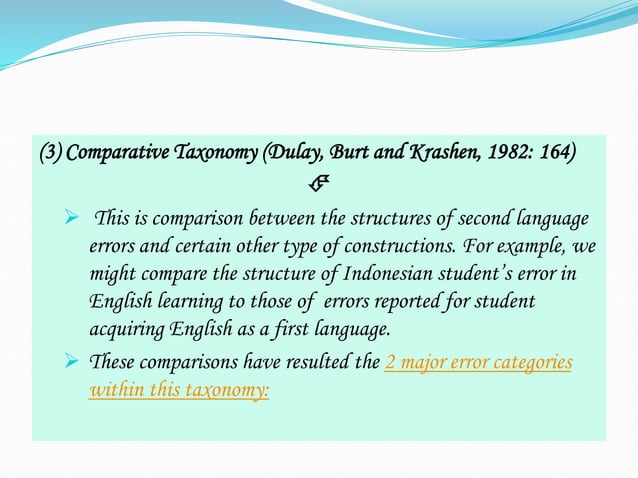 Language And Linguistics Error Analysis