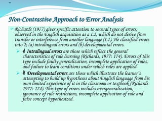 Language and linguistics error analysis | PPT
