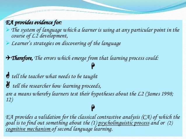 Language and linguistics error analysis