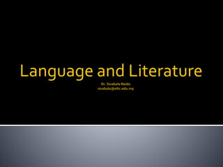 Language and literature | PPT