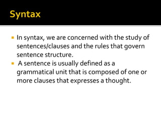 Syntax In Literature