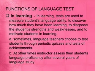 Language and literature assessment (lecture 1) | PPTX