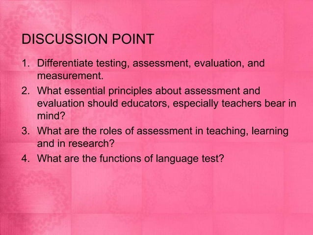Language and literature assessment (lecture 1) | PPTX | Standardized ...