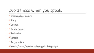 Language and meaning (ch 3) power point | PPTX