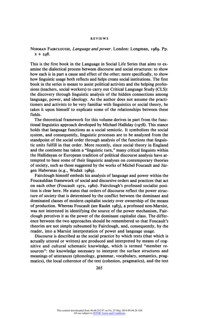 language_and_power_fairclough.pdf | Civic affairs | Politics