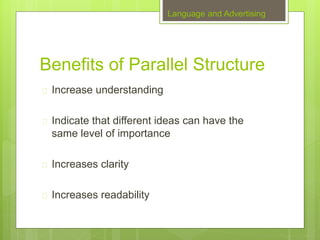 Language and Advertising - 2013 | PPTX