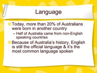 Language And Religion Of Australia 08 09 | PPT