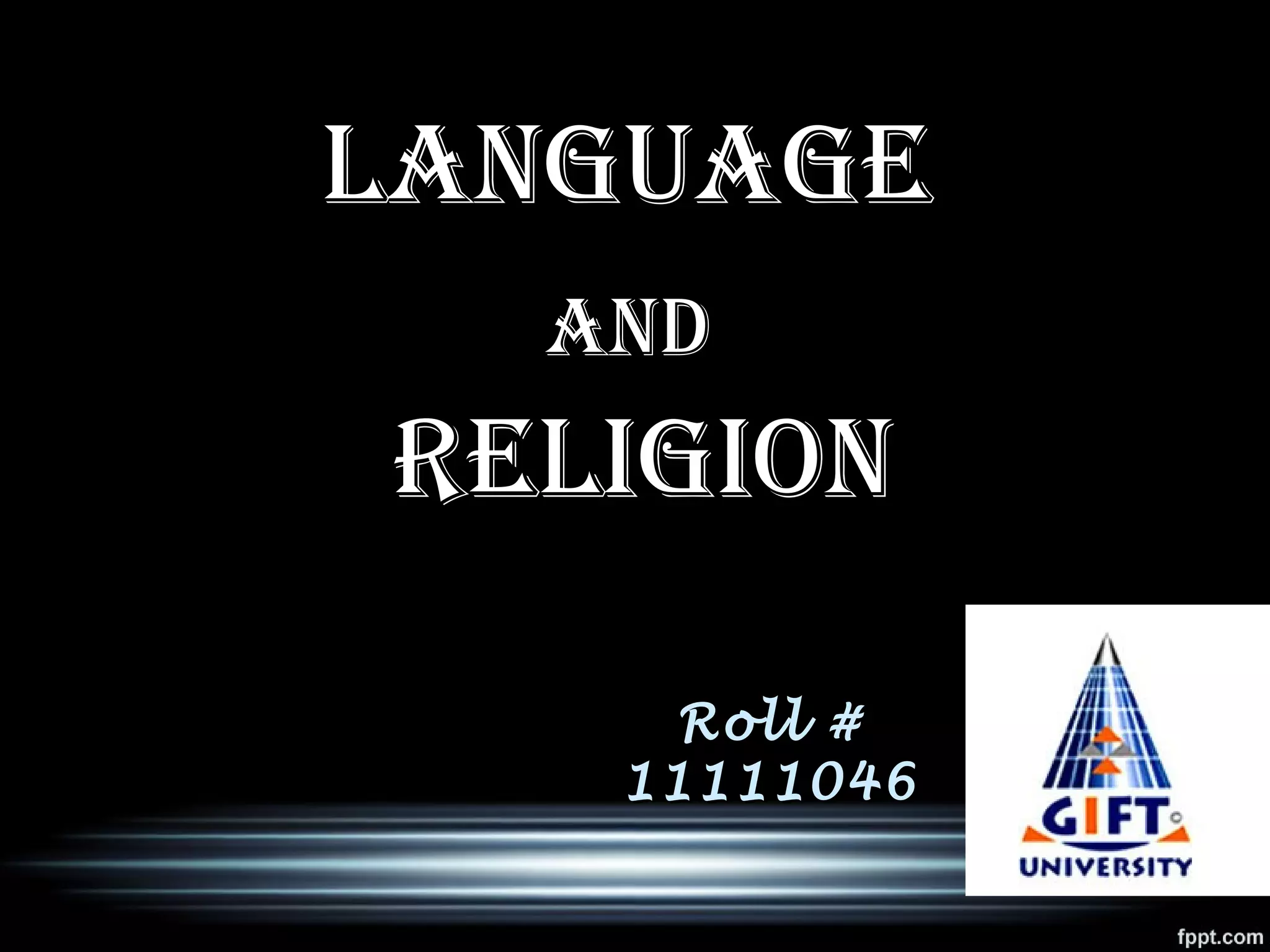 Language and religion upload | PPT