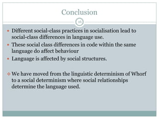 Language and Social Class | PPTX