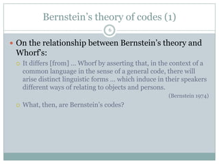 Language and Social Class | PPTX