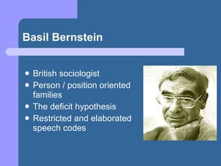 Language and social class | PPT