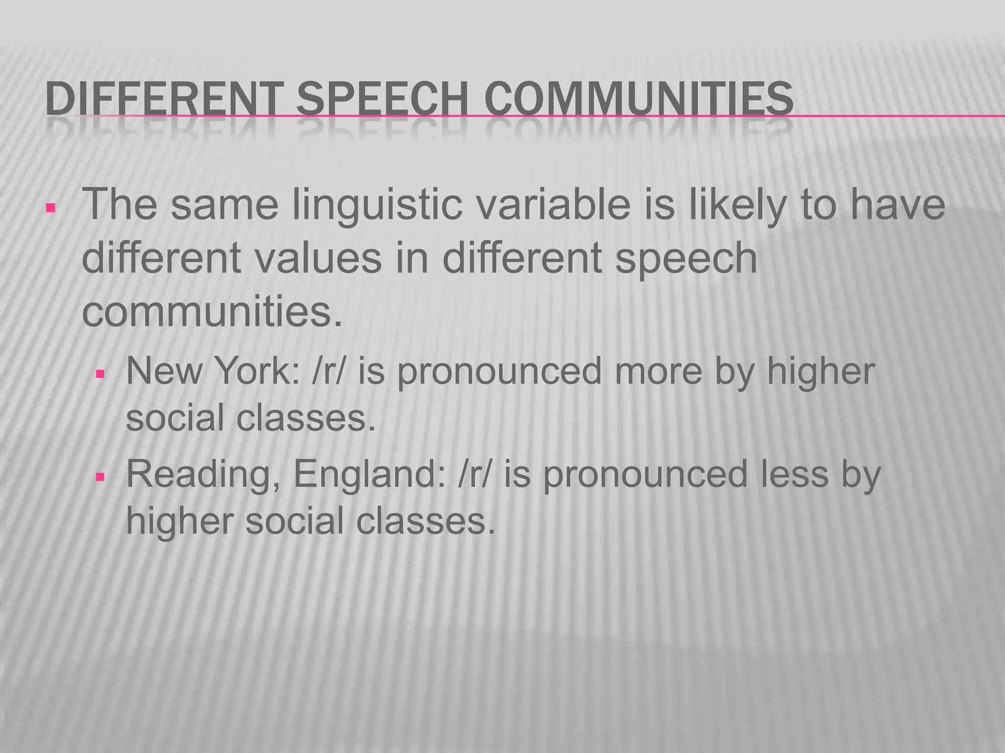 Language and social class | PPTX