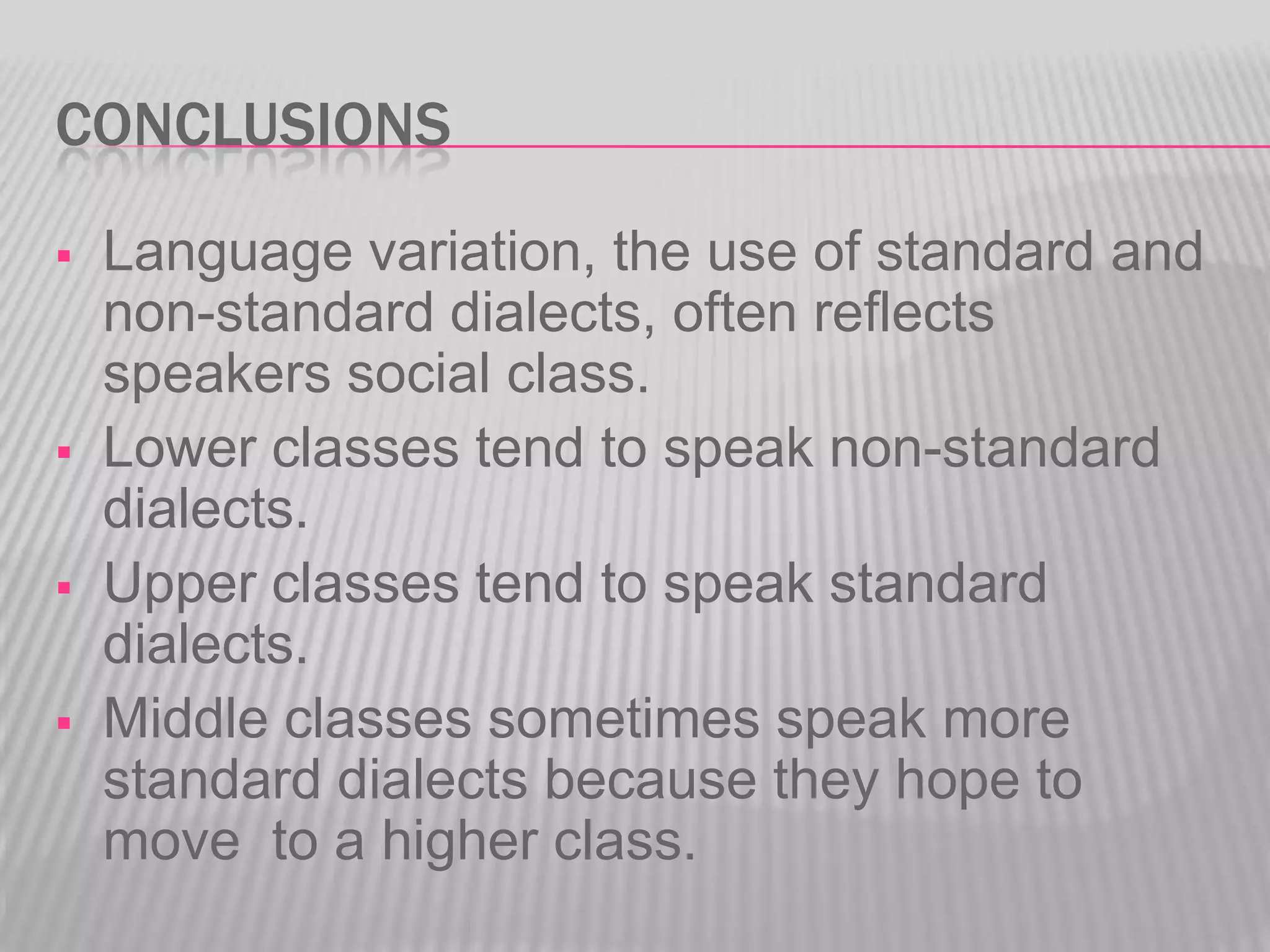 Language and social class | PPTX