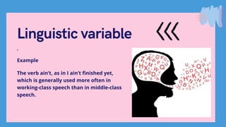 Language and social variation | PPT