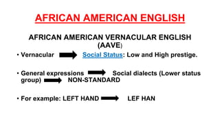 Language and social variation | PPT
