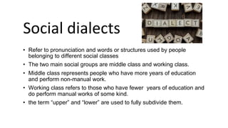 Language and social variation | PPT