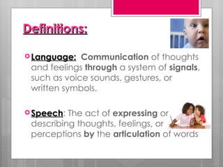 Language and speech development | PPT