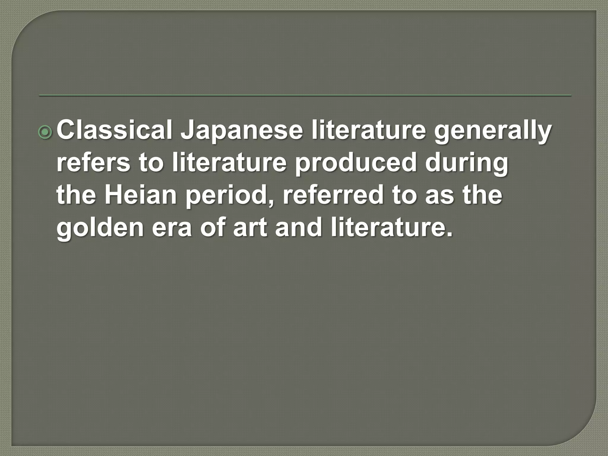 History of East Asian Literature | PPTX