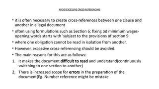 LANGUAGE AND STRUCTURE IN LEGAL DOCUMENT DRAFTING- Sem II.pptx