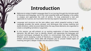 Language and Structure Techniques.pptxLanguage and Structure Techniques ...
