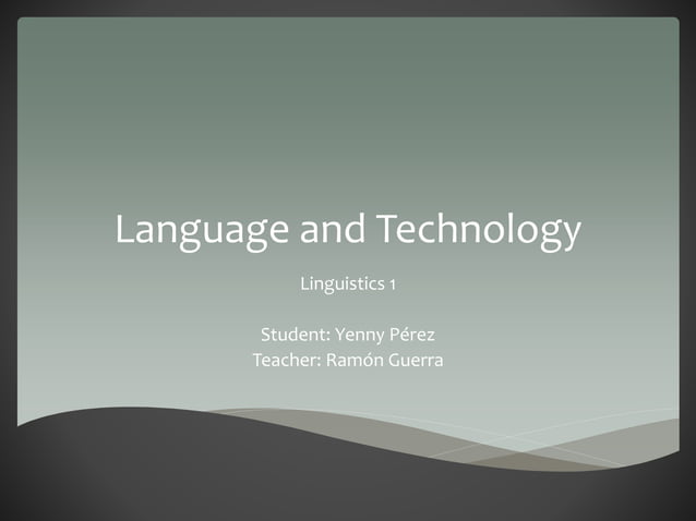 Language and technology | PPTX