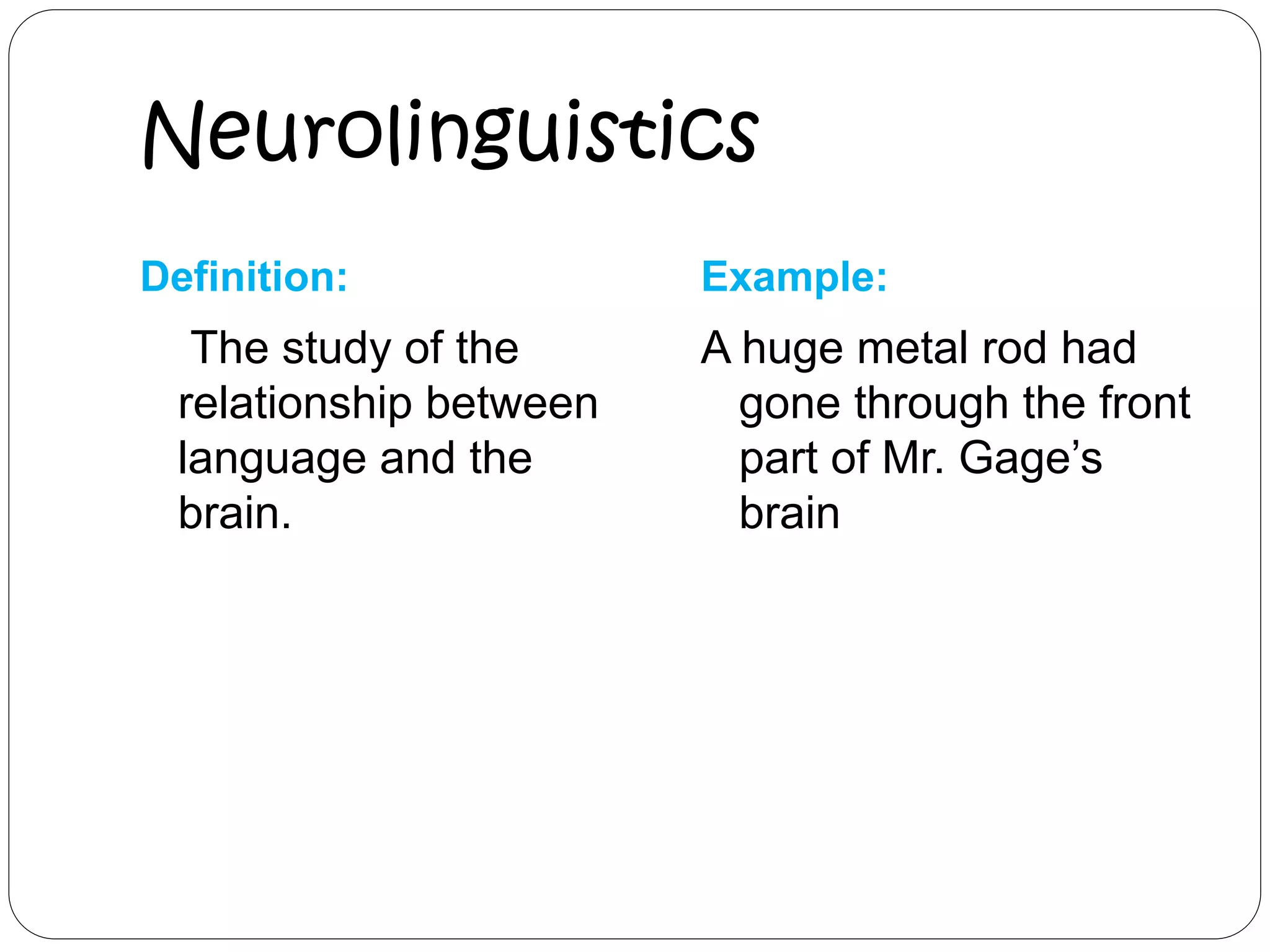 Language and the brain | PPTX