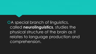 Language and the Brain in English Language.pdf | Ear, Nose and Throat Conditions | Diseases and ...
