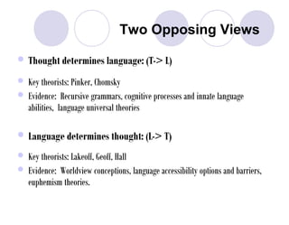 Language and thought | PPT