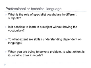 Language and thought pml | PPT