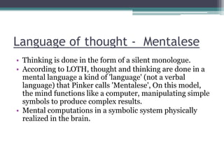 Language and thought ppt | PPTX