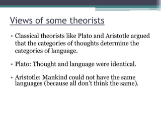 Language and thought ppt | PPTX