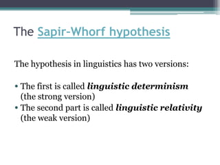 Language and thought ppt | PPTX