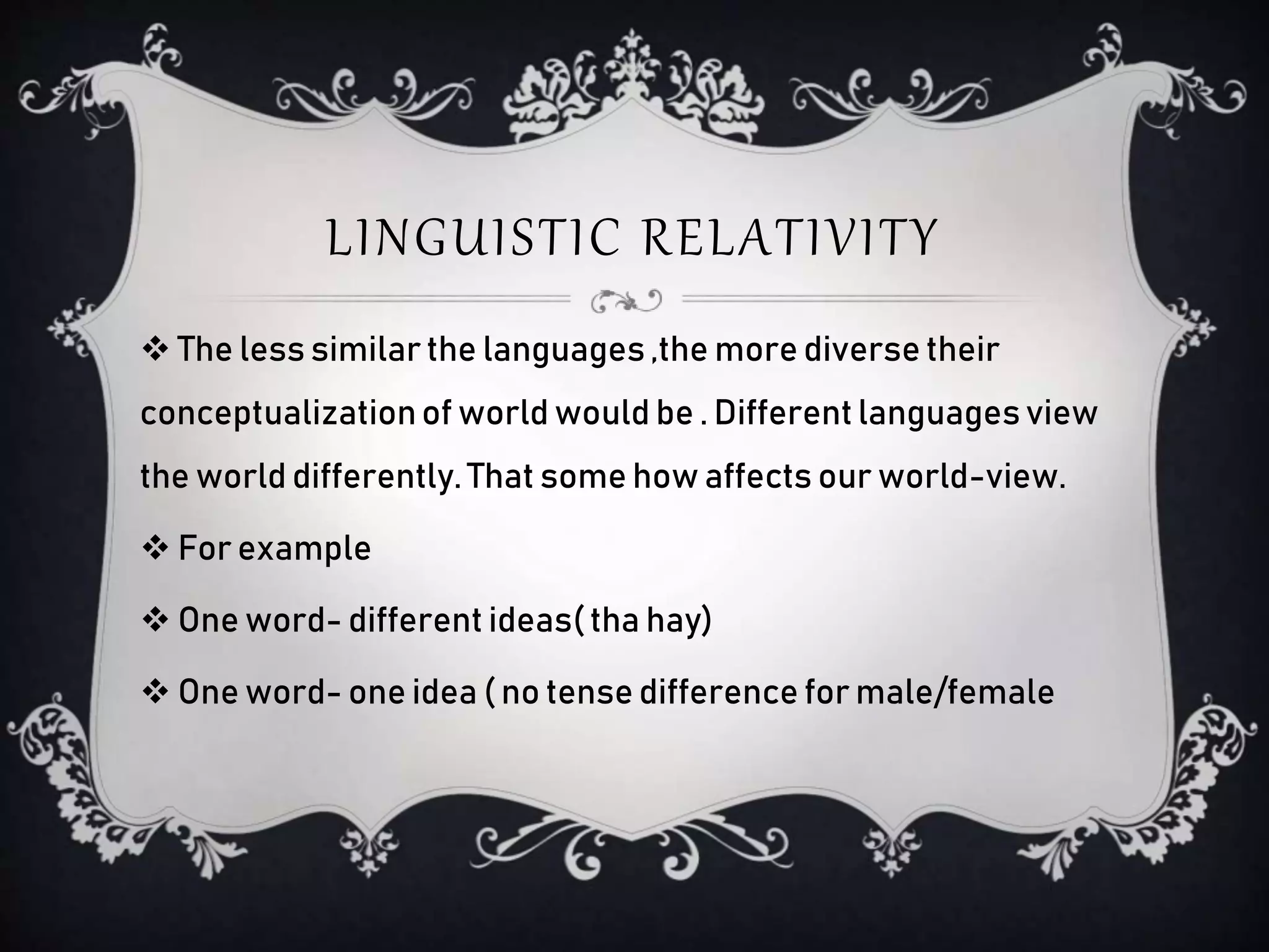 LANGUAGE AND THOUGHT ; Sapir-whorf Hypothesis.pptx