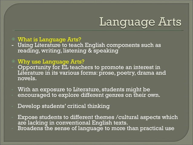 Language arts | PPT