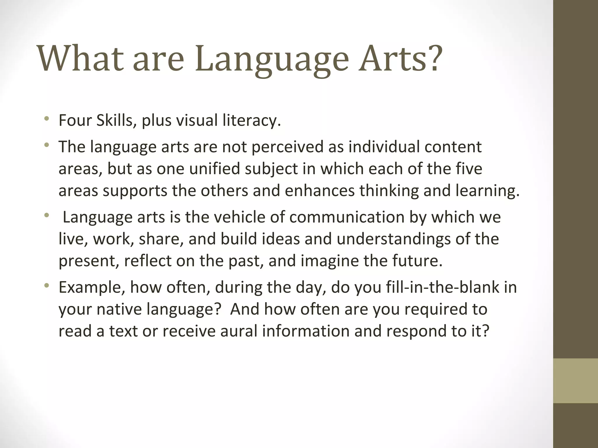 Language arts | PPT