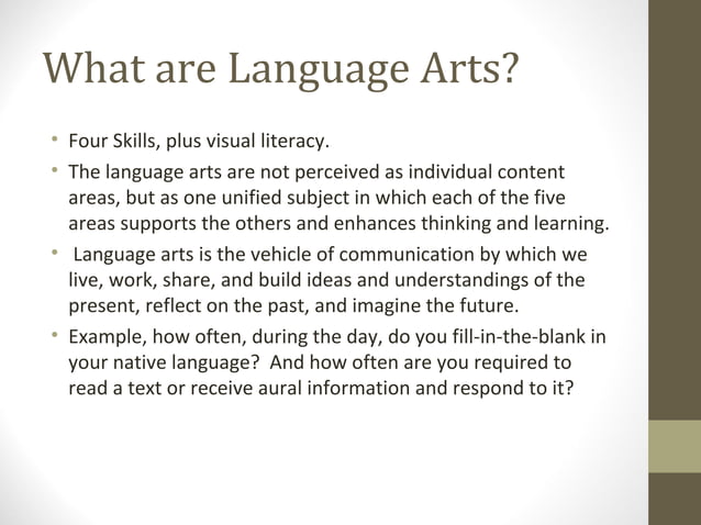 Language arts | PPT