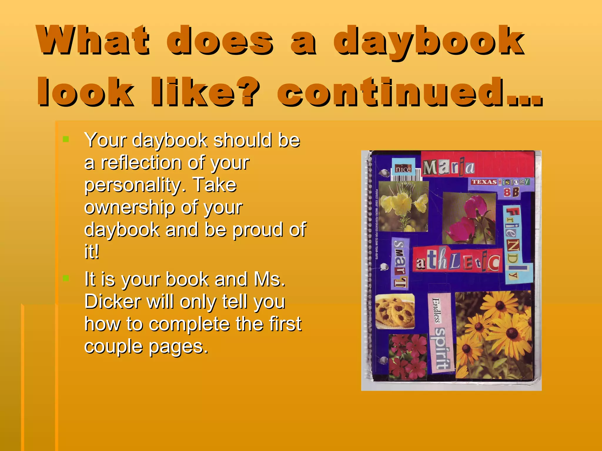 Language arts daybook | PPT