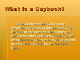 Language arts daybook | PPT