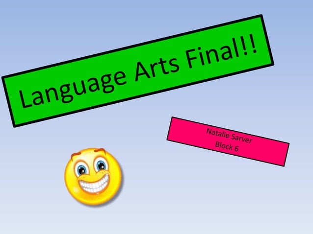 Language arts final!! | PPT