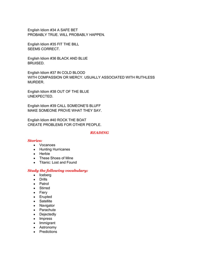 Language arts study guide second period 7 bd | DOCX